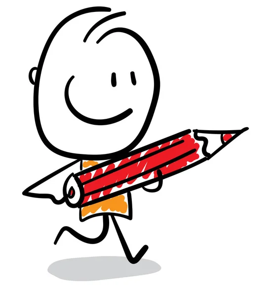 Businessmen Office Worker Managers Ruler Boys Hand Drawn Doodle Line ...