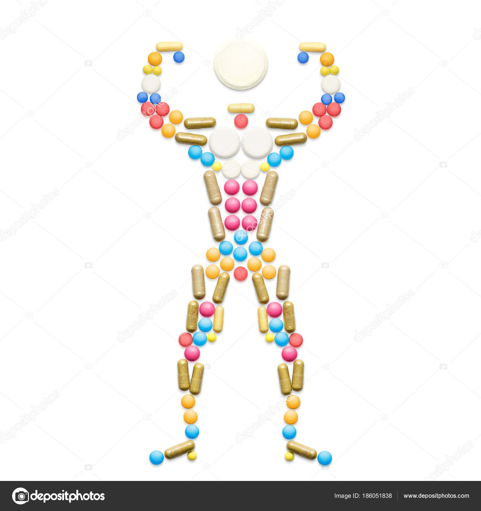 Doping Drugs Steroid Hormones Shape Posing Muscular Bodybuilder Stock ...