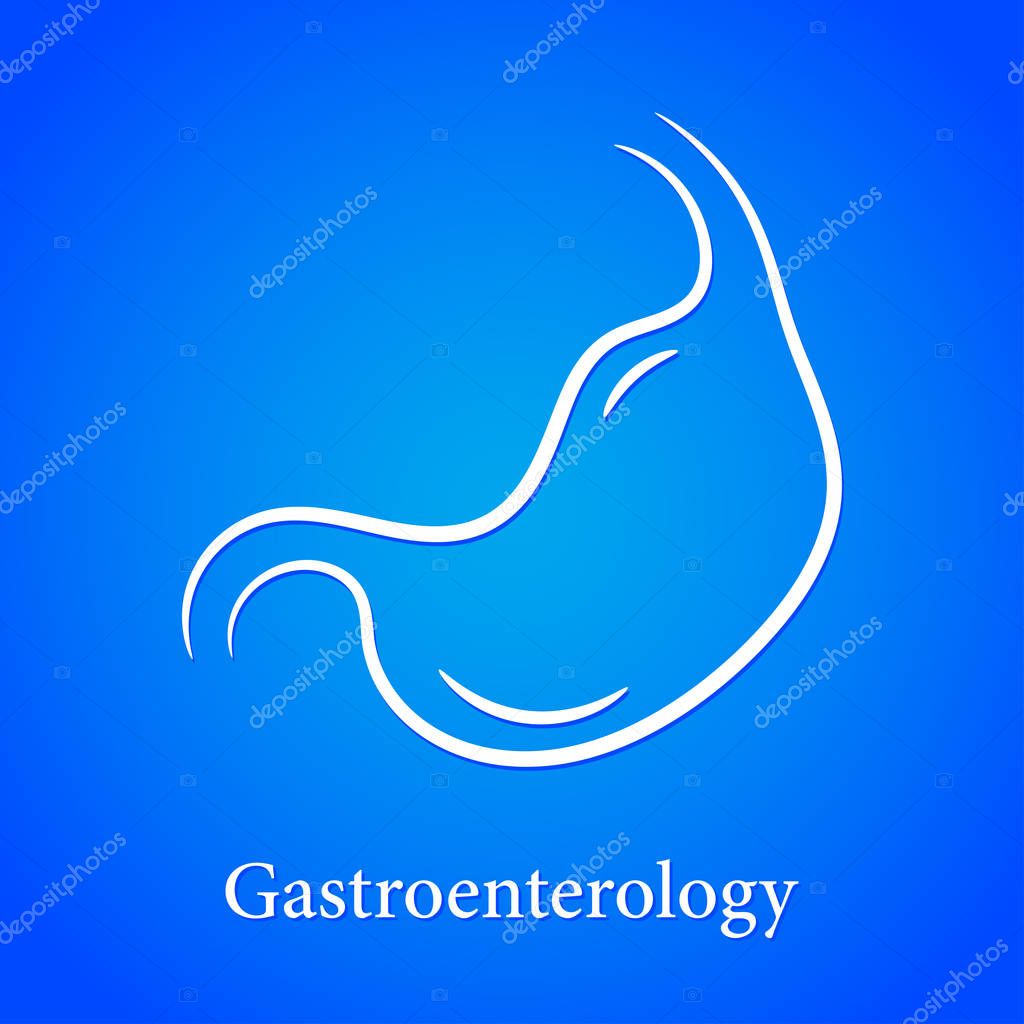 Logotipo de gastroenterología, diseño de contorno Vector de stock por ...