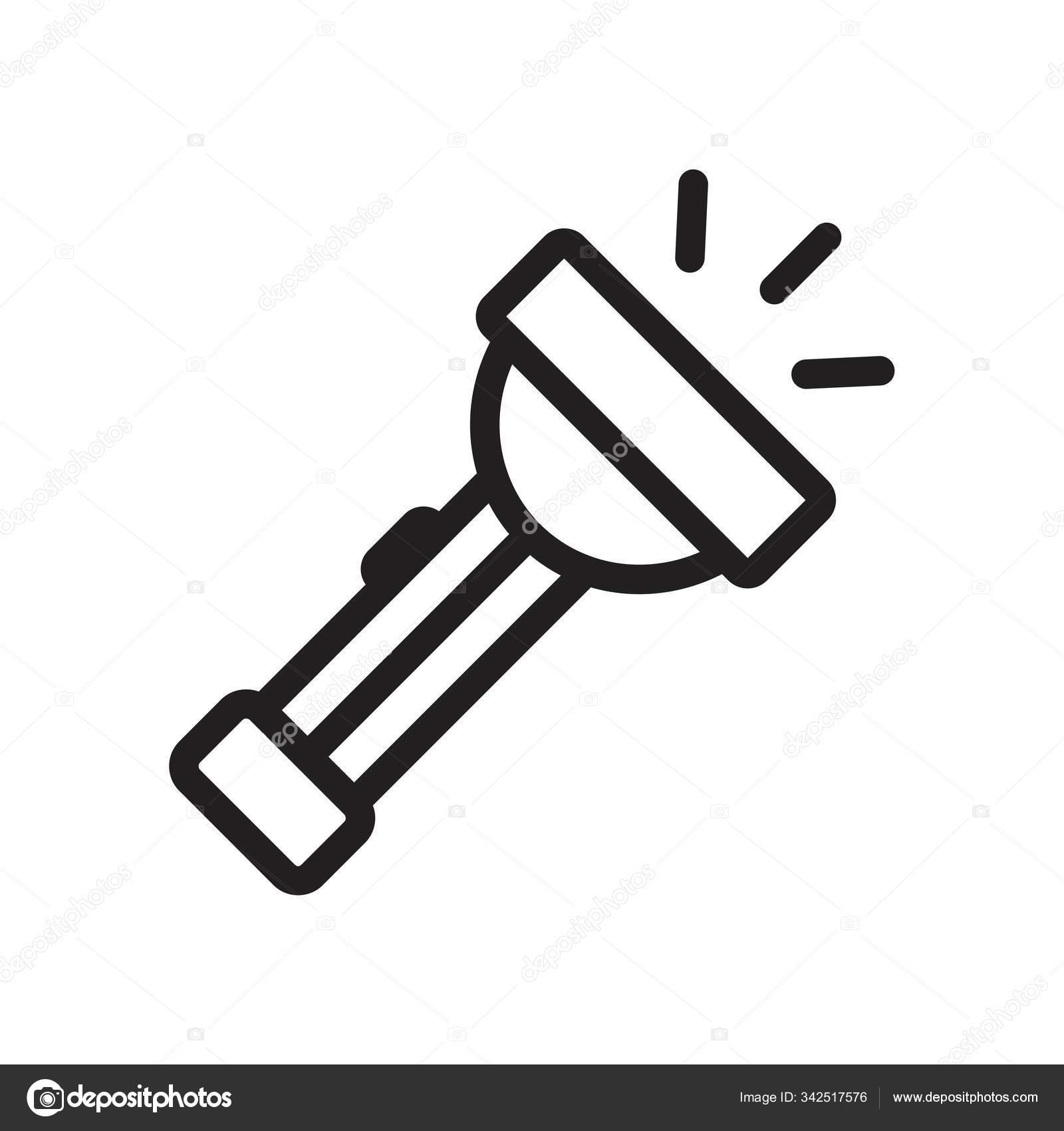 Flash light icon template black color editable. Flash light icon symbol ...