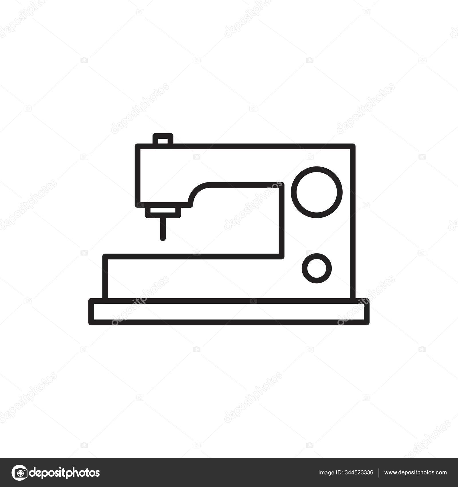 Sewing machine Icon template black color editable. Sewing machine Icon ...