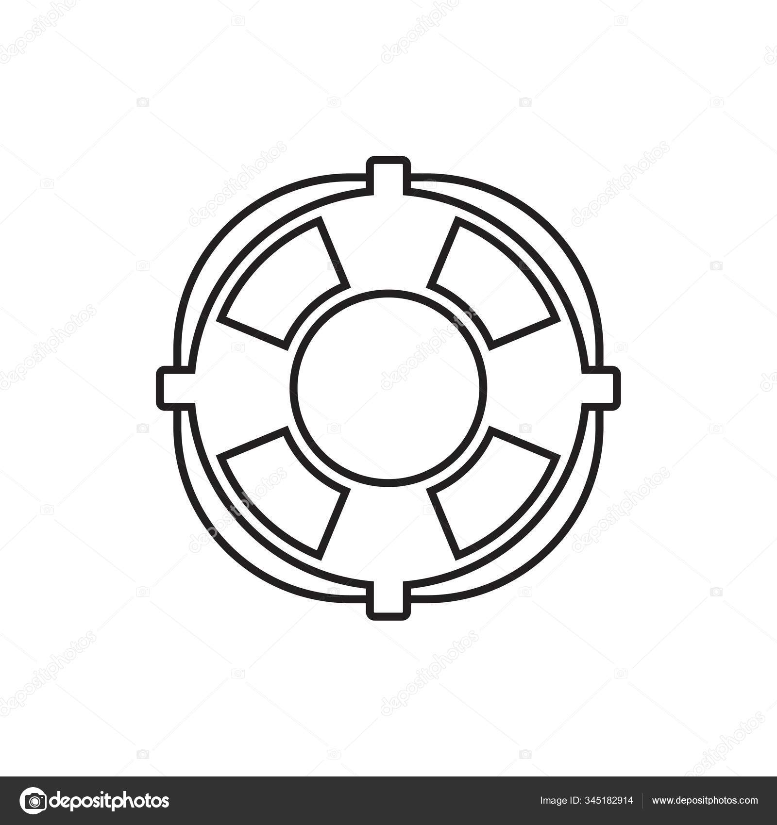 Life Preserver Vector B W