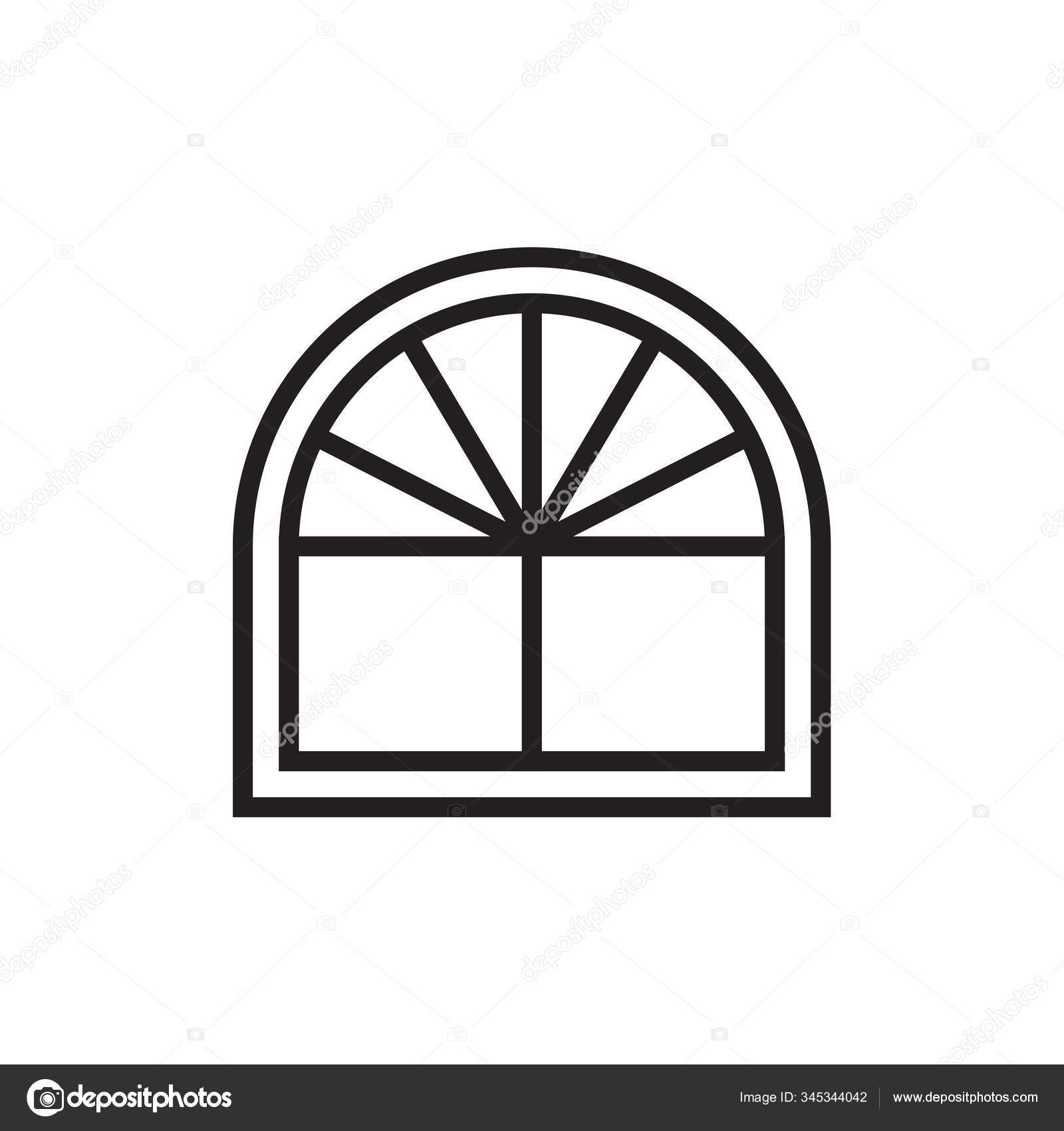 Window icon template black color editable. Window icon symbol Flat ...