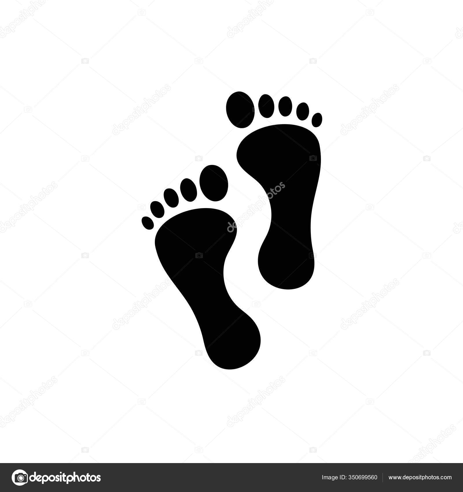 Footprints Vector Icon Template Black Color Editable Footprints Vector ...