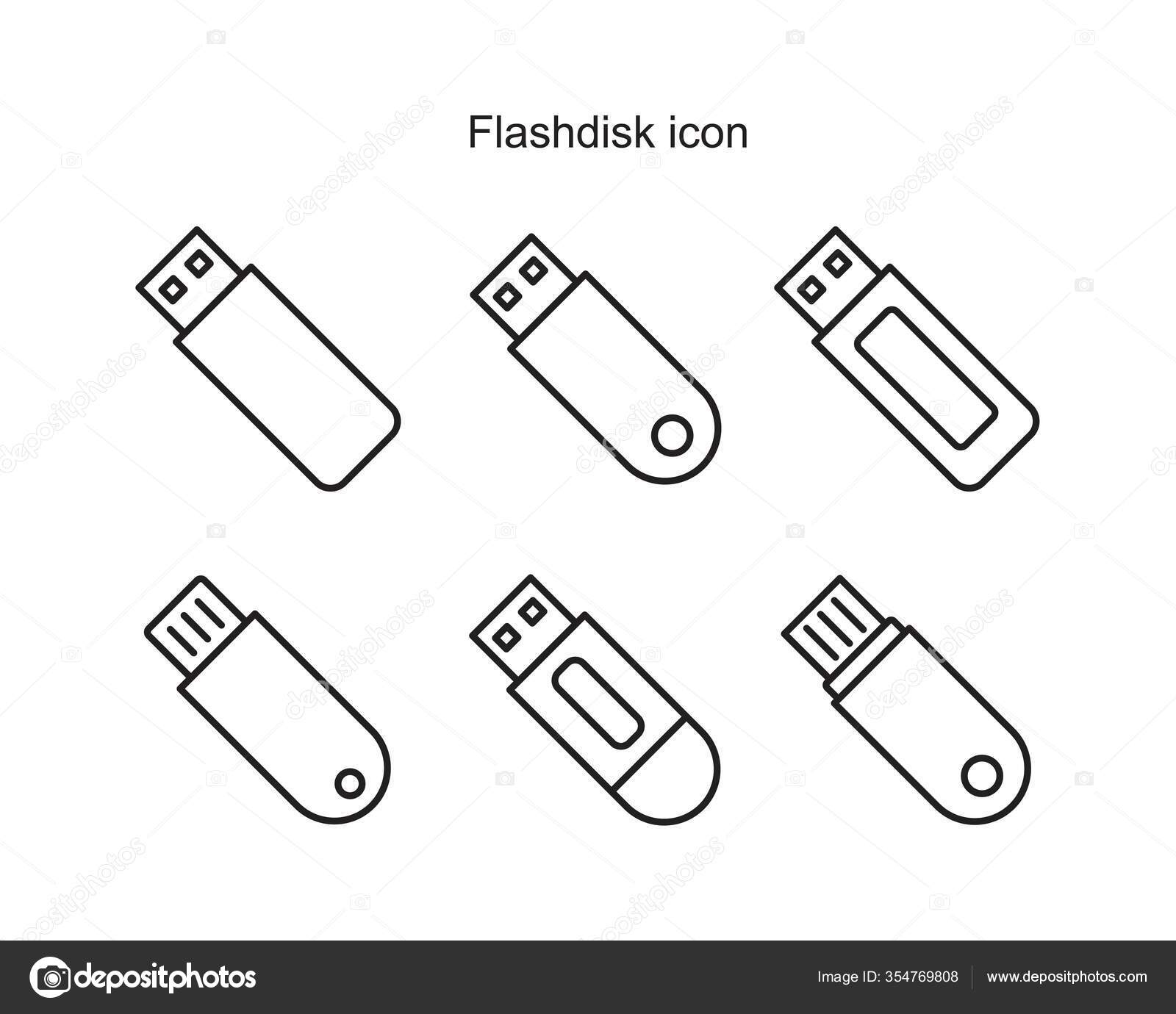 Flashdisk Icon Template Black Color Editable Flashdisk Icon Symbol Flat ...