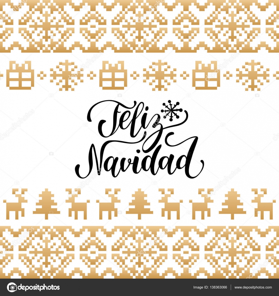 Lettering Feliz Navidad — Stock Vector © vladayoung #138363066