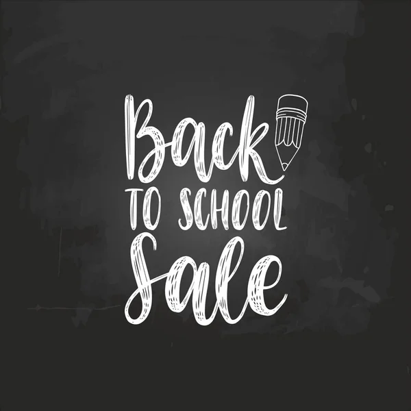 Back To School handwritten illustration on chalkboard. Stock Vector ...