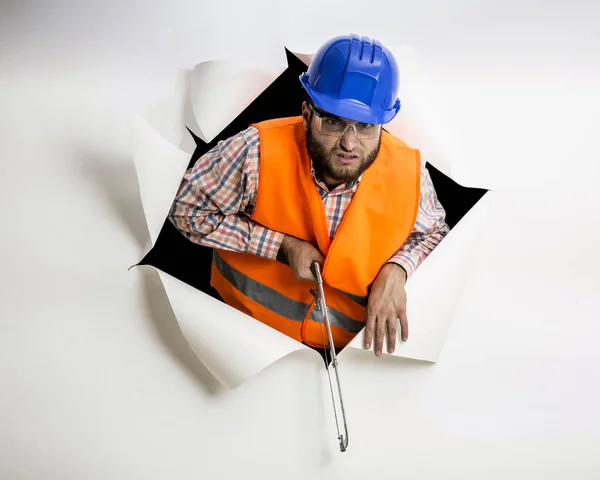 Man worker with big head Stock Photo by ©camaralenta 148387417