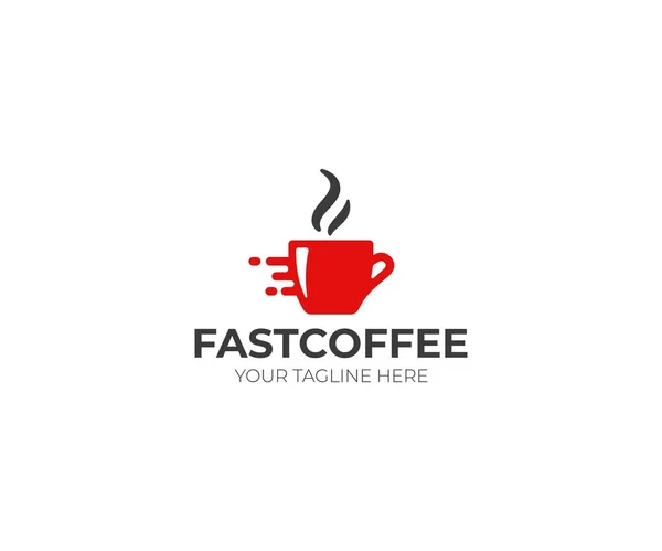 Fast Coffee Logo Template. Beverage Vector Design. Cup of Tea ...