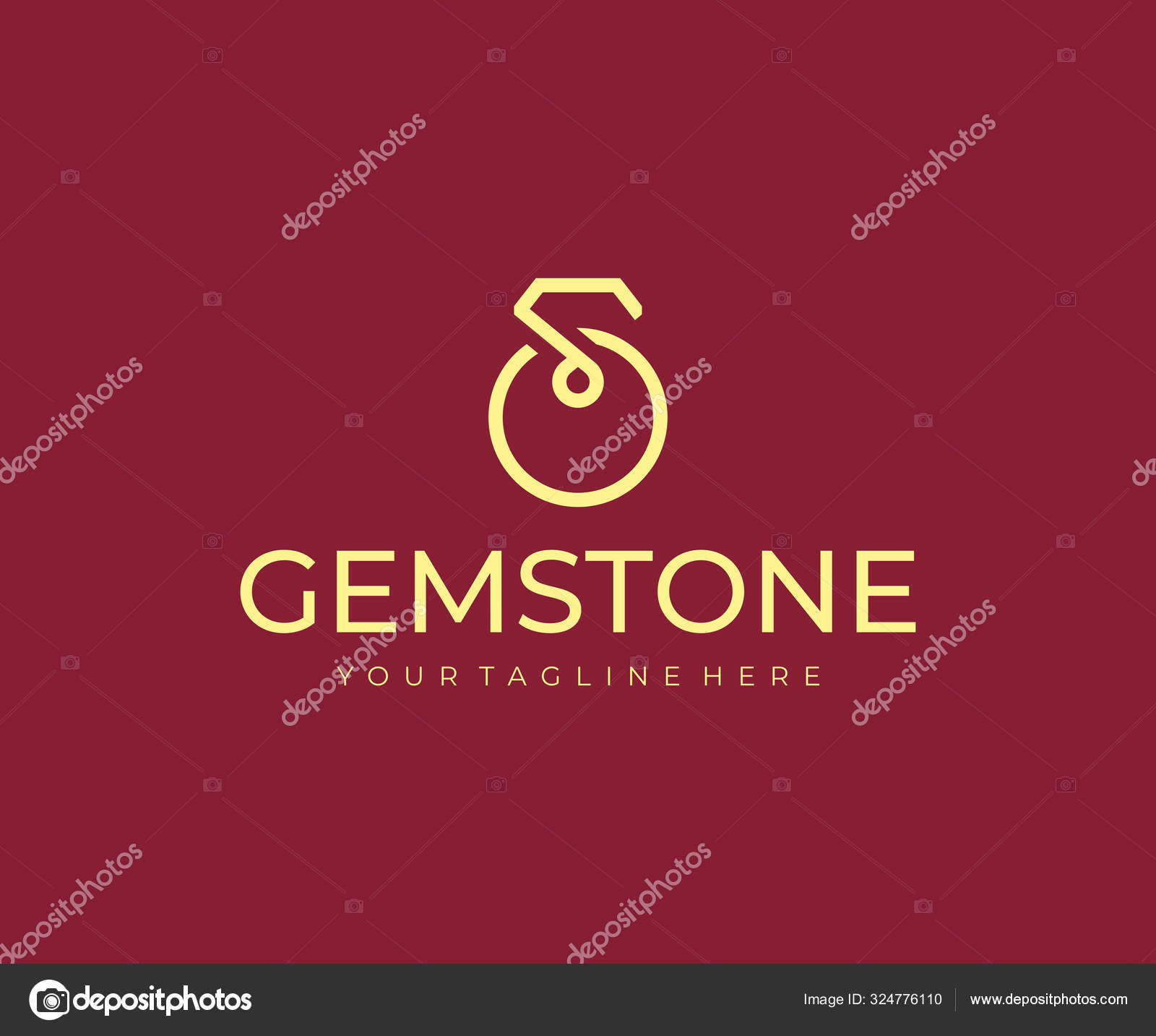 Design Logo Bague Diamant Bague Mariage Avec Design Vectoriel Brillant ...