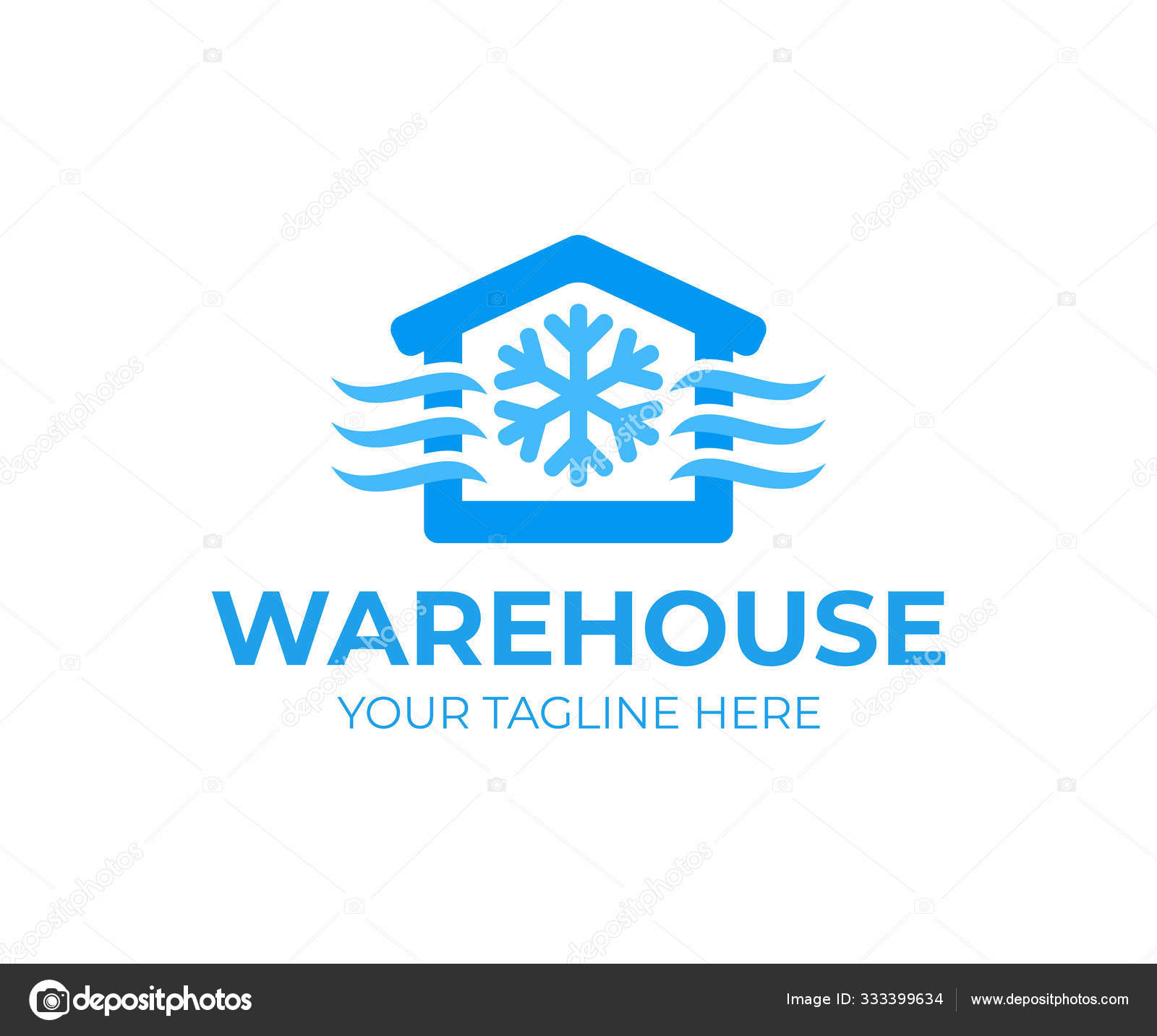 Freezing Cold Room Warehouse Refrigerated Cold Storage Logo Design ...