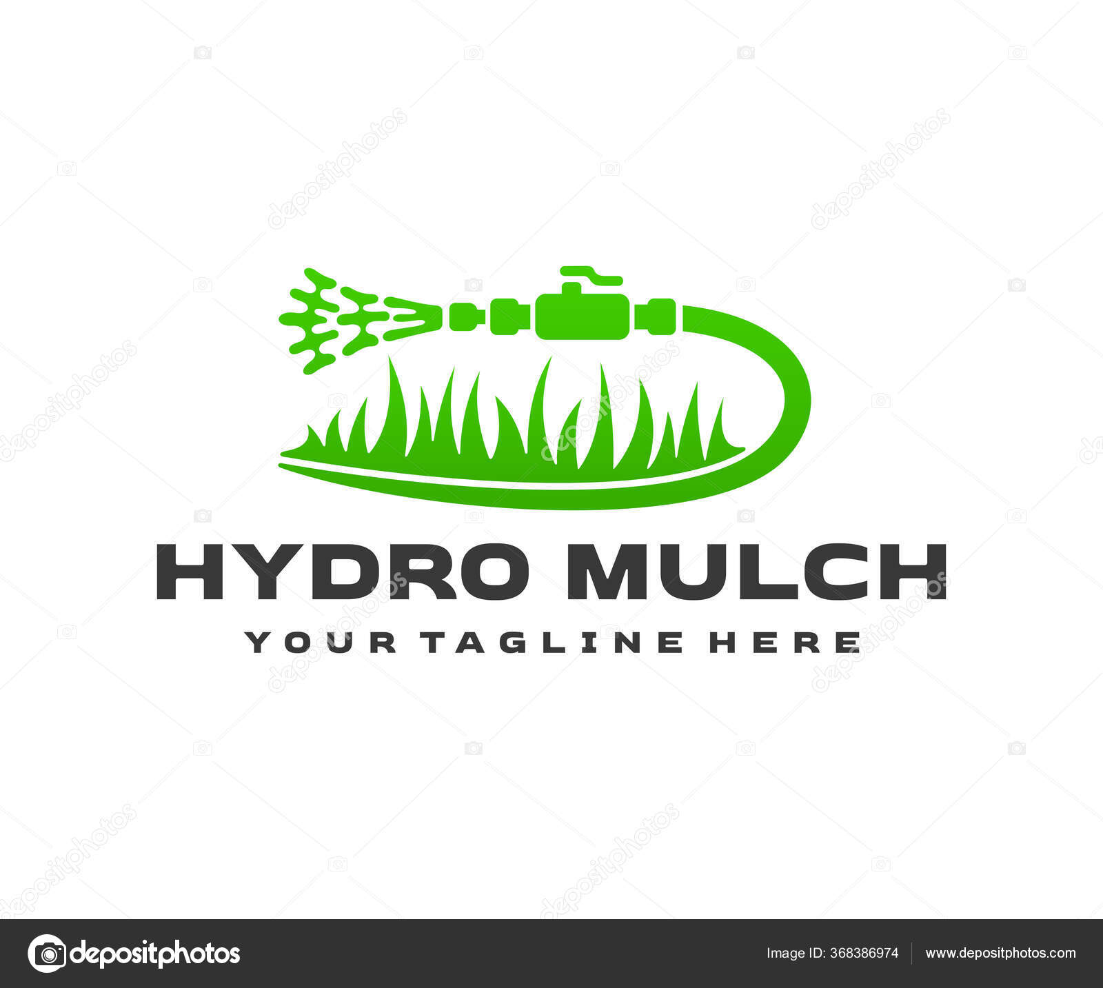 Hydro Mulch Hydromulching Work Hose Grass Logo Design Landscape Design ...