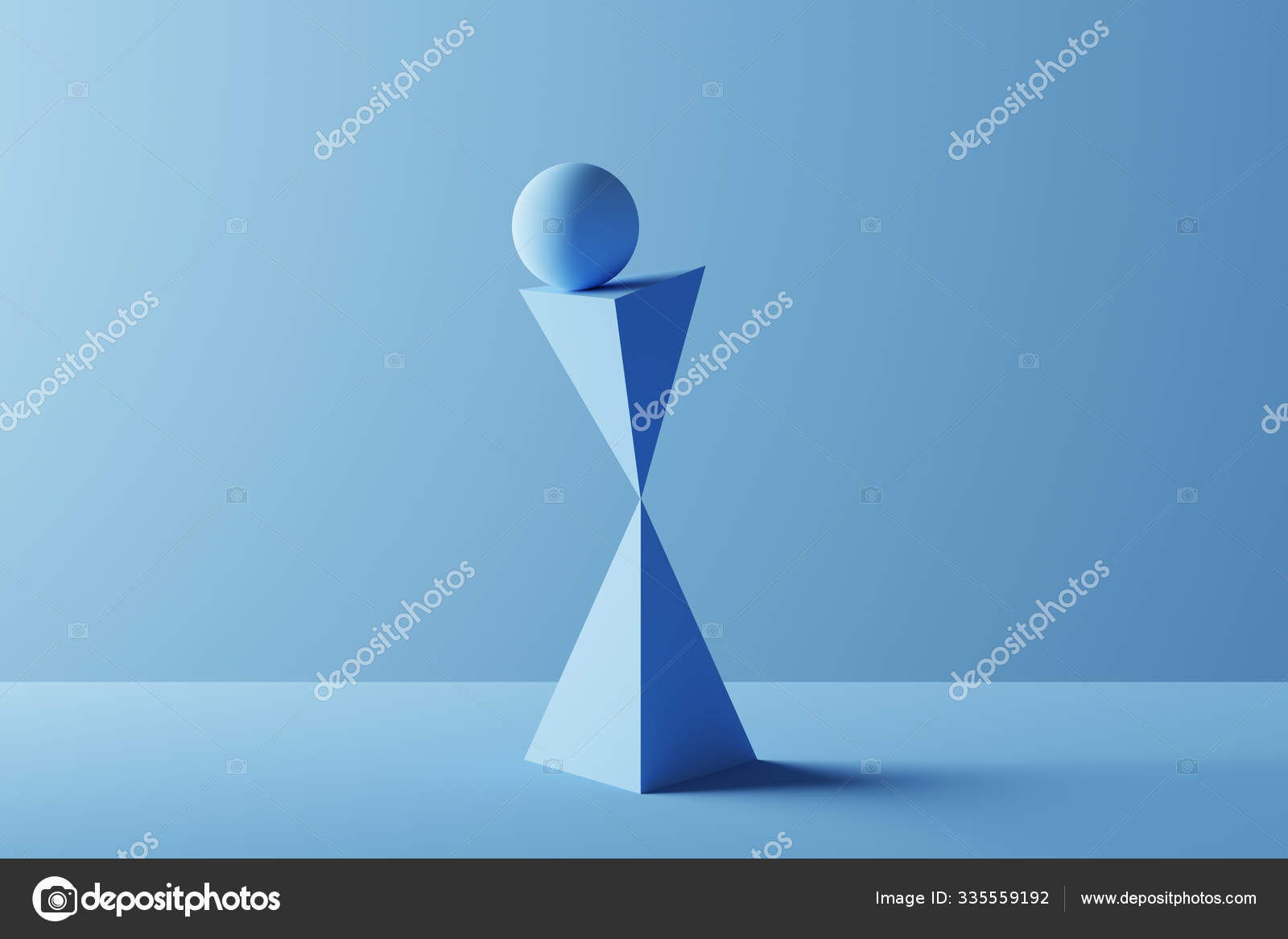 Geometric shapes in perfect balance - 3D Rendering Stock Photo by ...