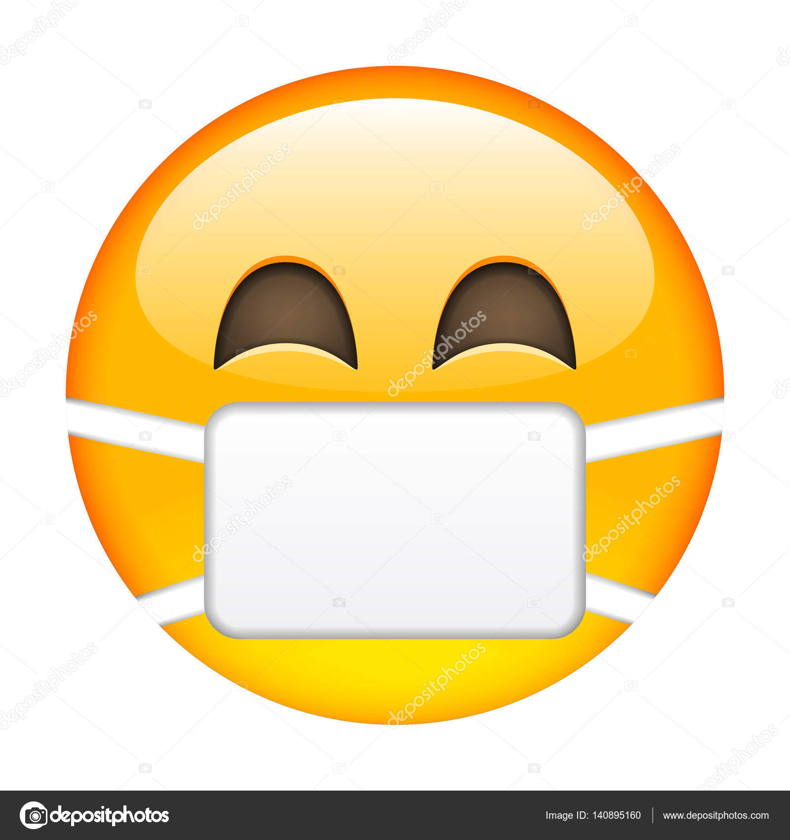 Emoticon with Surgical Mask — Stock Vector © ober-art #140895160