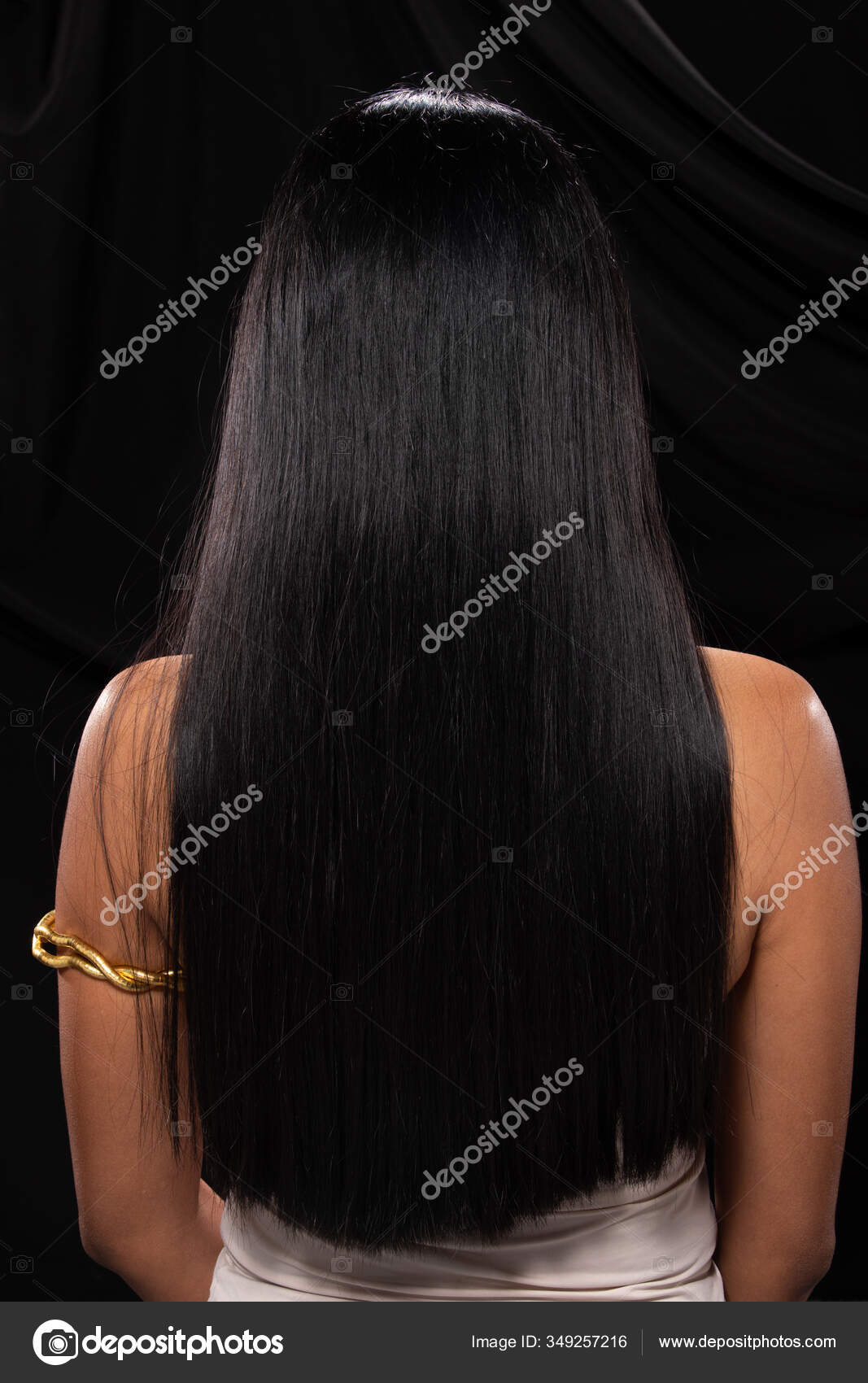 Back Side View Asian Woman Make Hairstyle Haircut Hairdo Retouch ...