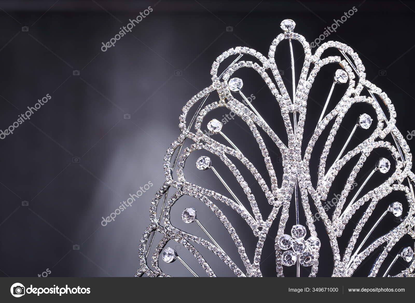 Diamond Silver Crown Miss Pageant Beauty Contest Crystal Tiara Jewelry ...