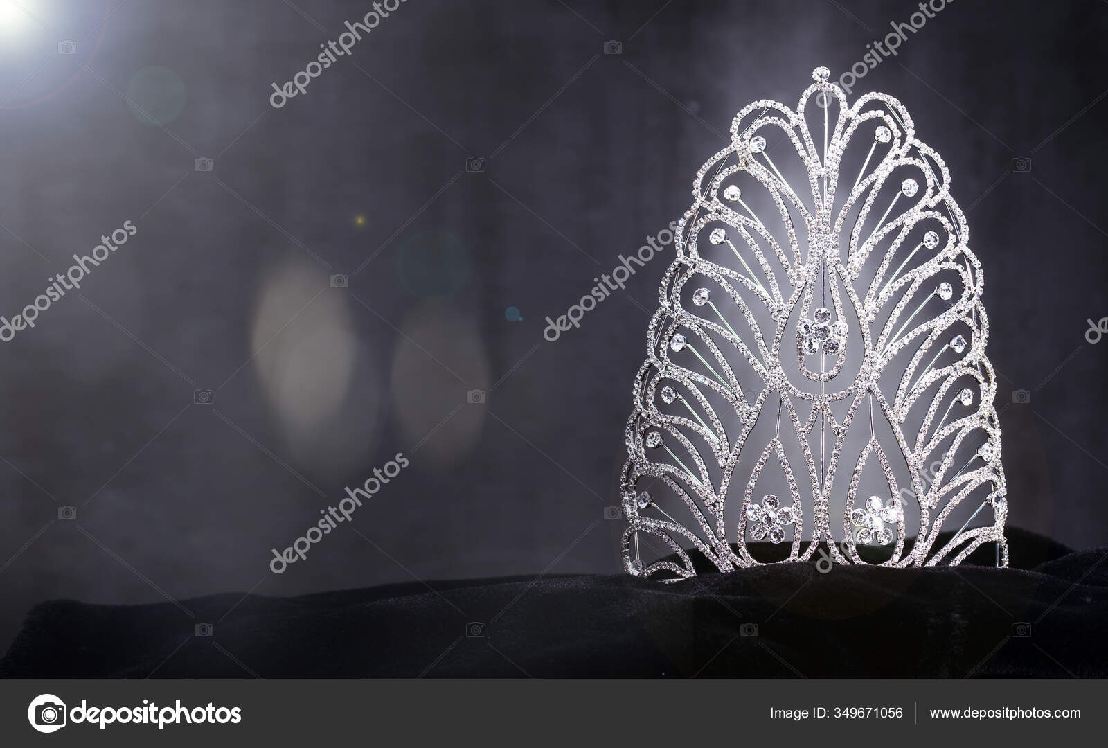 Diamond Silver Crown Miss Pageant Beauty Contest Crystal Tiara Jewelry ...