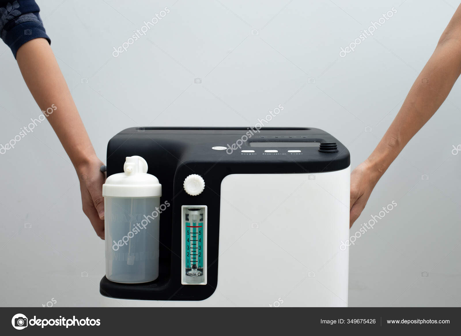 Medical Device Individual Portable Oxygen Cylinder Put Gas Patients ...