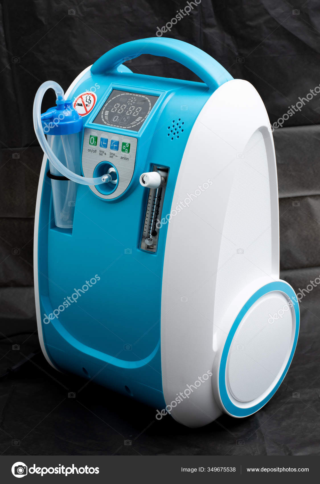 Medical Device Individual Blue White Portable Oxygen Cylinder Put Gas ...