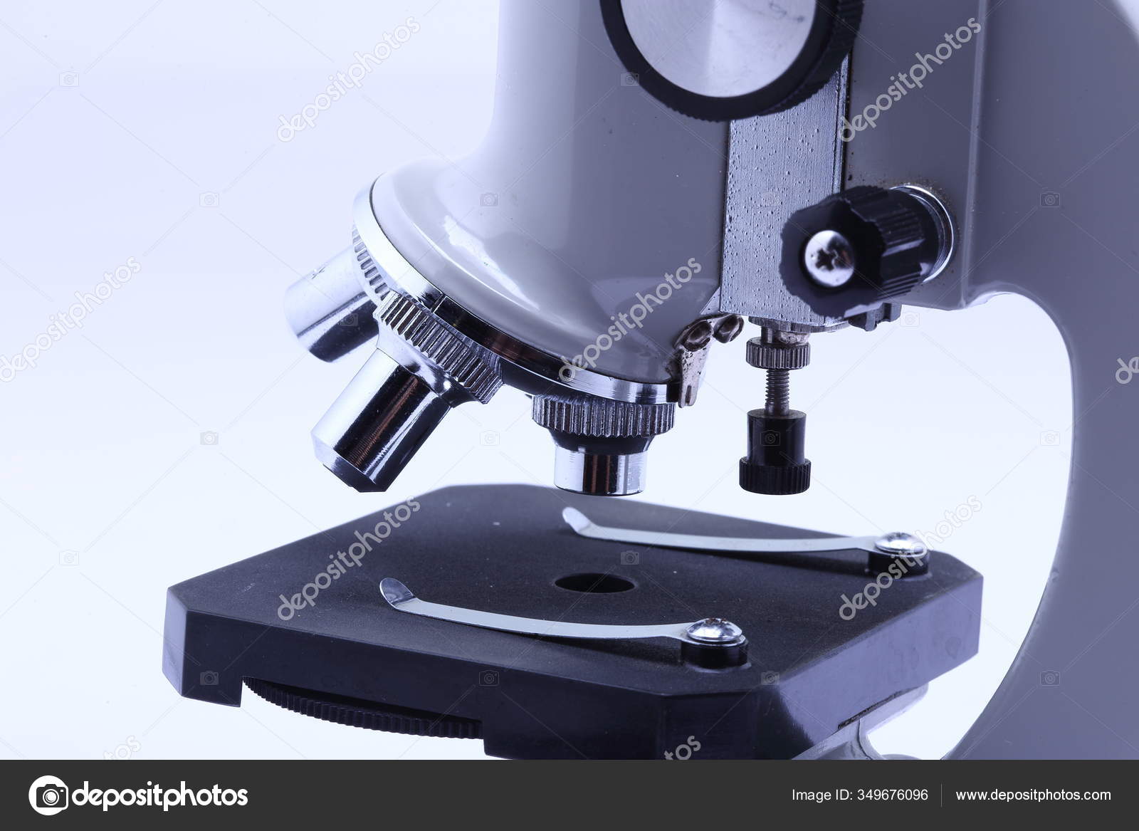 Microscope Scientist Students Laboratory Studio Lighting White ...