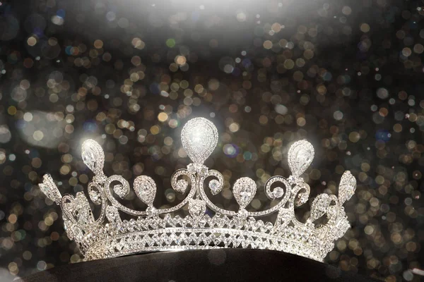 Diamond Silver Crown Miss Pageant Beauty Contest Crystal Tiara Jewelry ...