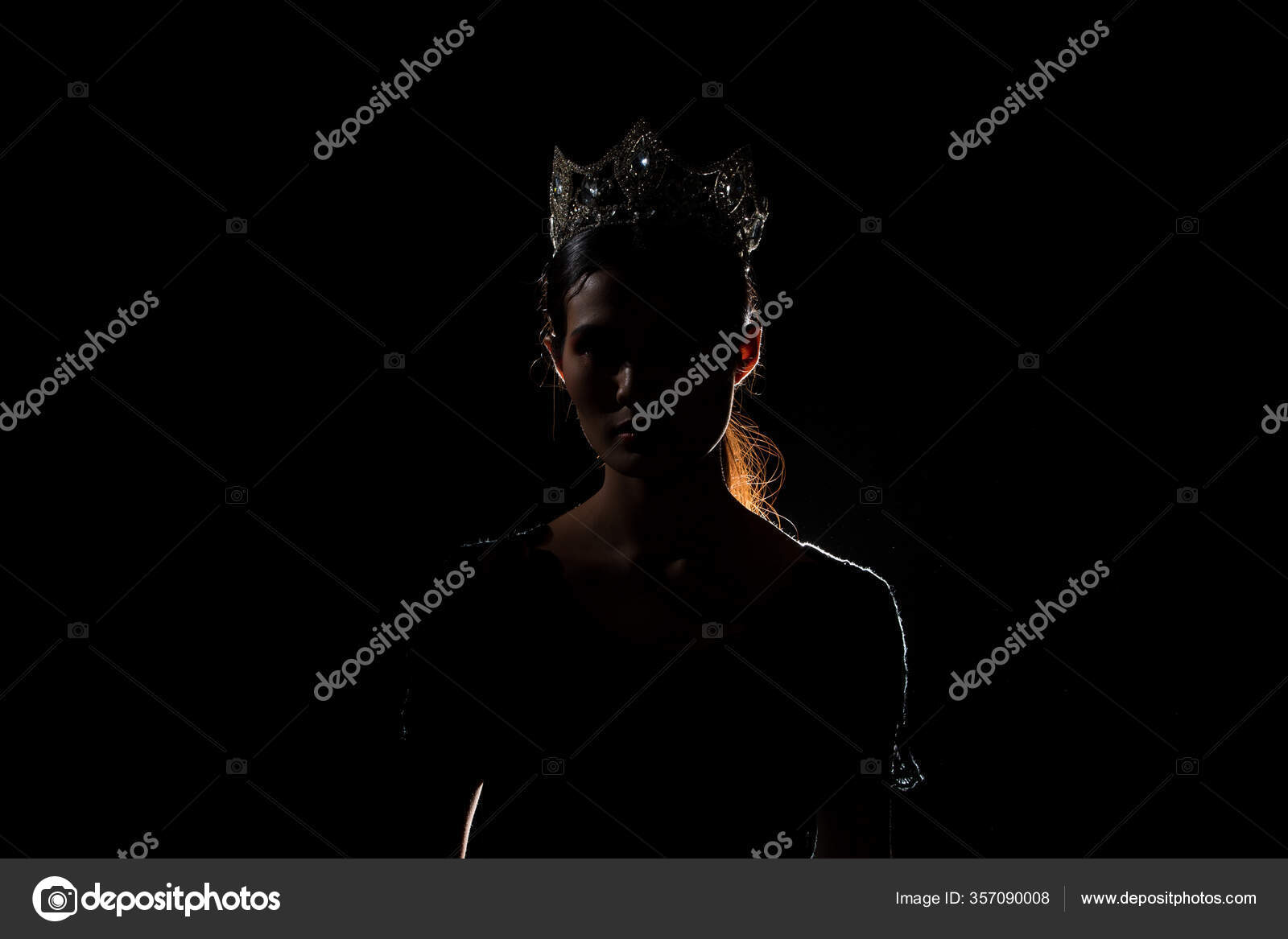 Portrait Silhouette Shadow Back Rim Light Miss Pageant Beauty Queen ...