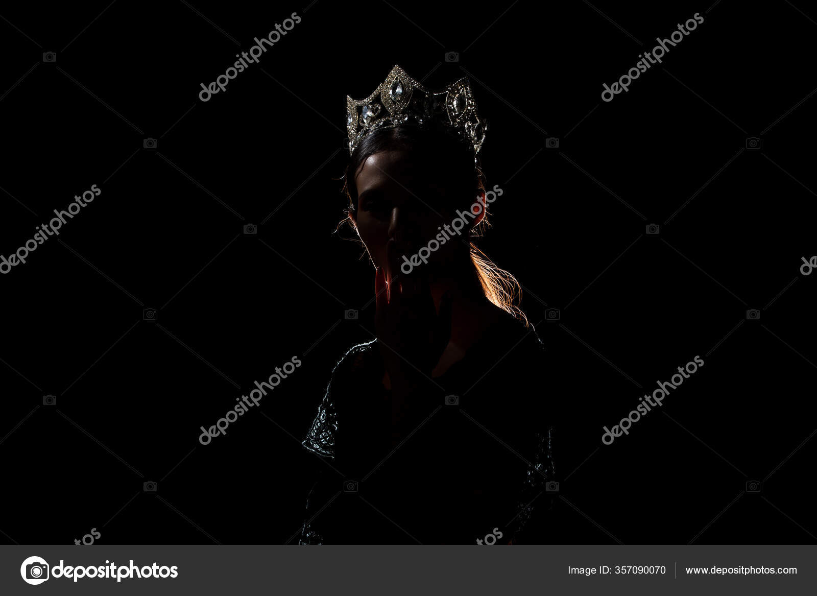 Portrait Silhouette Shadow Back Rim Light Miss Pageant Beauty Queen ...