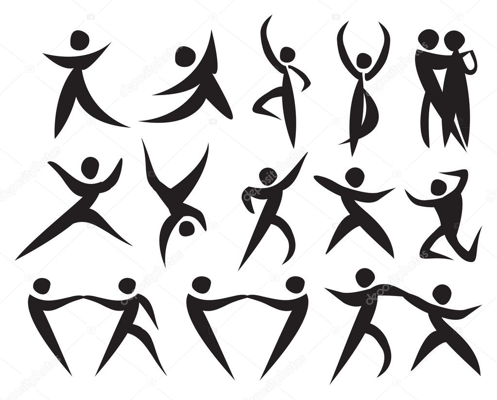 Icon of people dancing in different styles. Stock Vector Image by ...