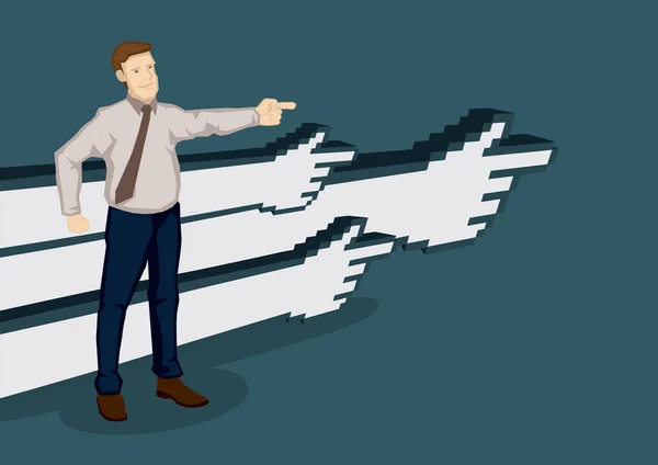 Business Direction Cartoon Vector Illustration Stock Vector Image by ...