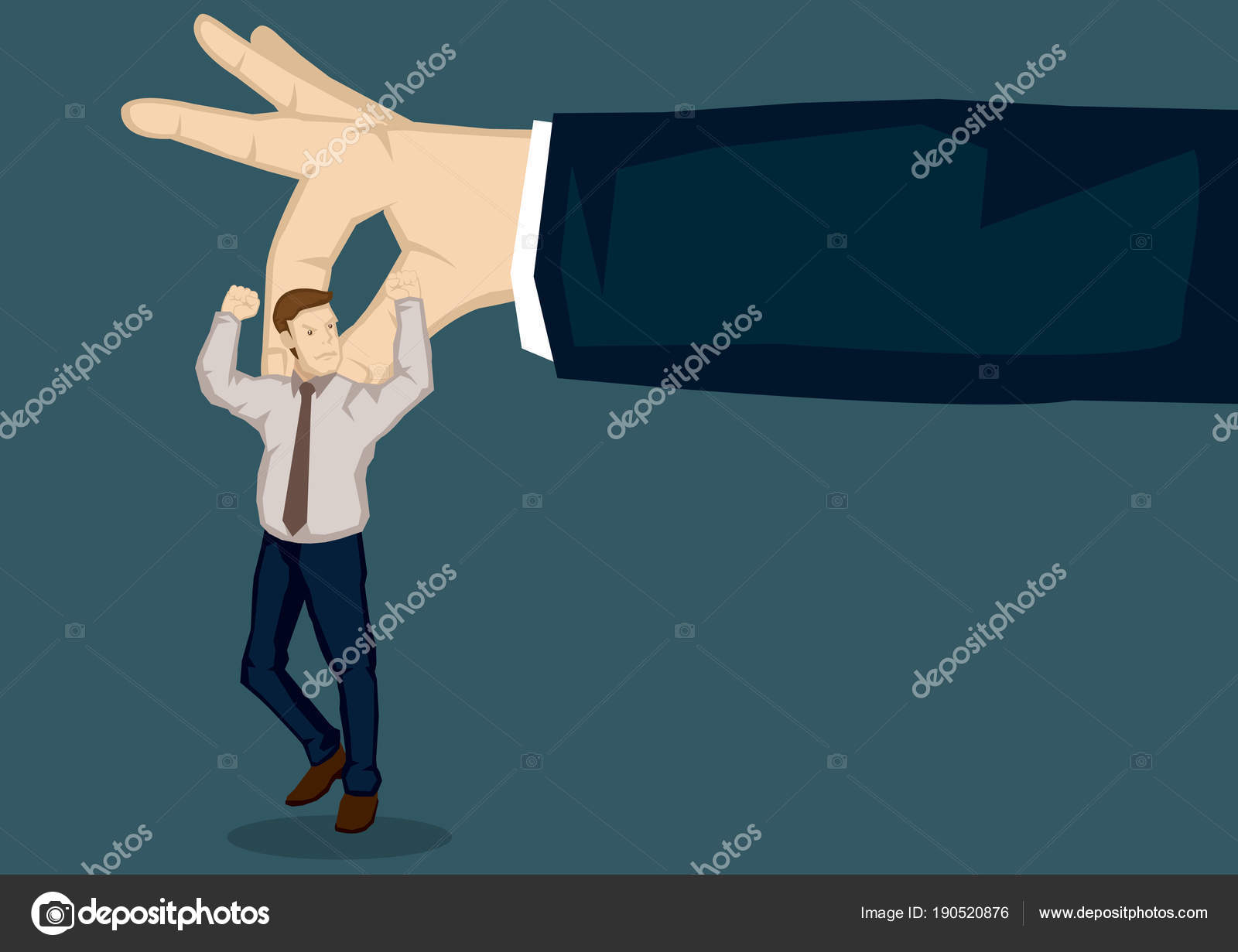 Cartoon Male Employee Being Picked On Vector Illustration Stock Vector ...