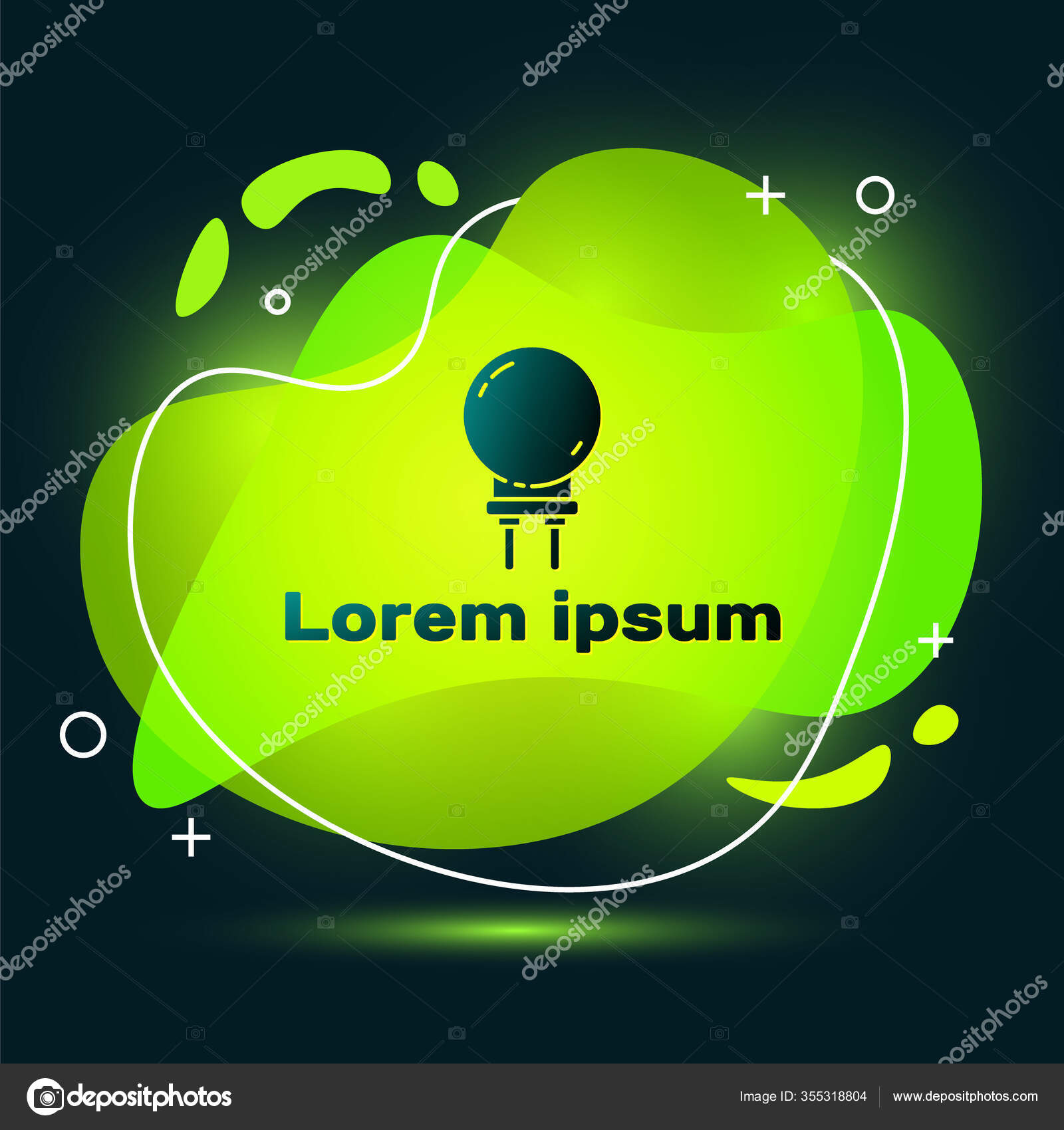 Black Light emitting diode icon isolated on black background. Semiconductor diode electrical ...