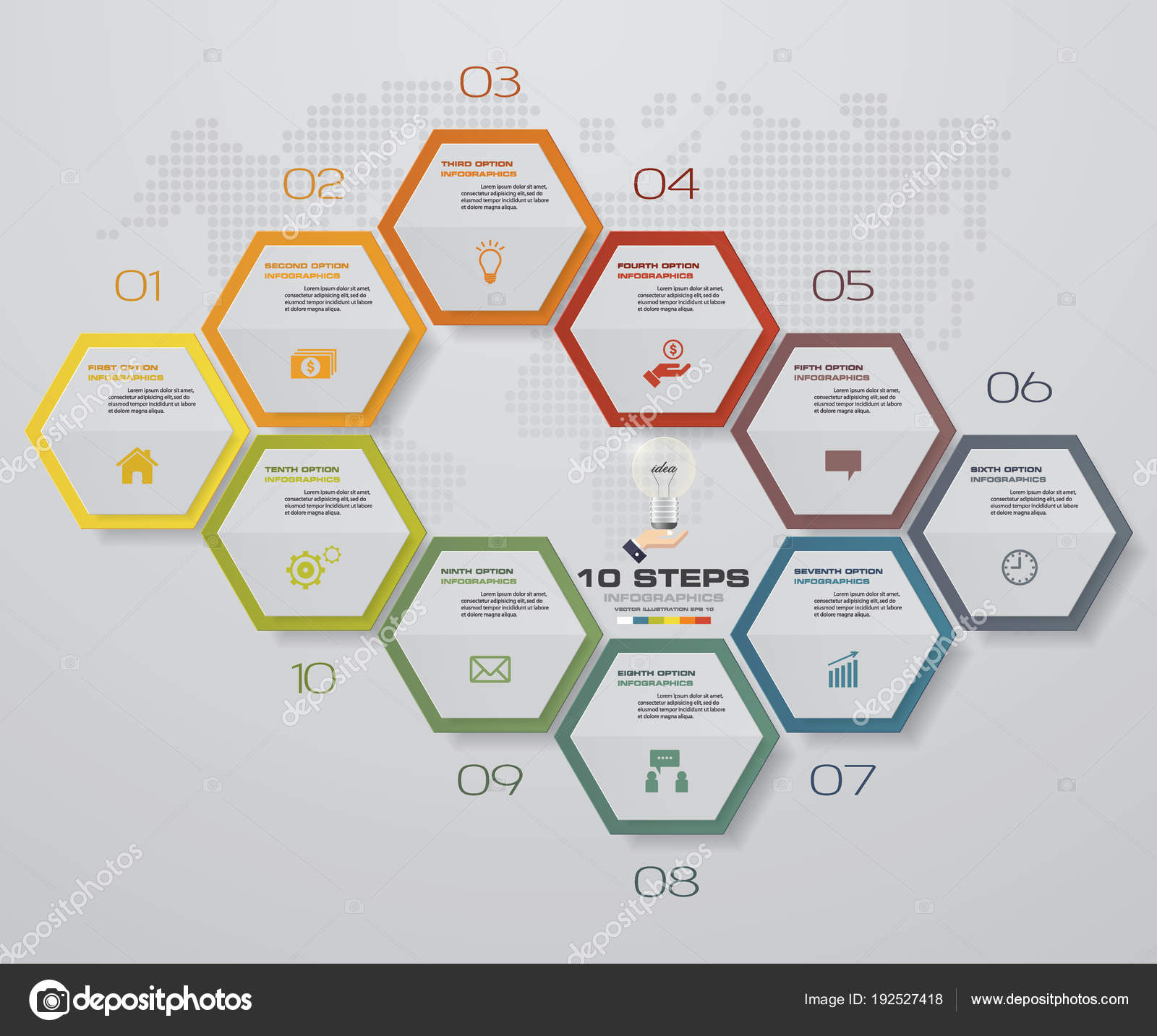 Steps Simple Editable Process Chart Infographics Element Eps — Stock ...