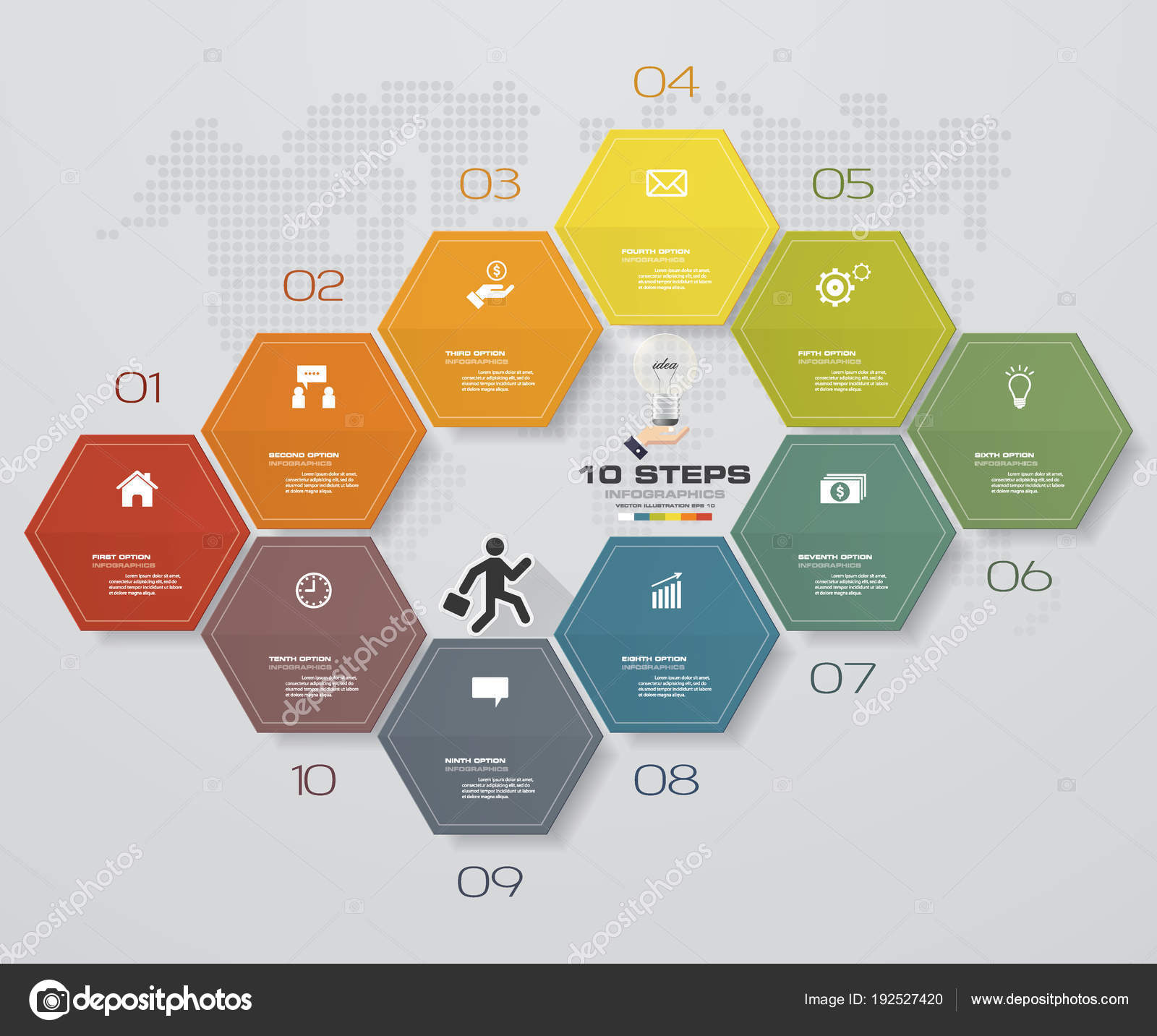 Steps Simple Editable Process Chart Infographics Element Eps Stock ...