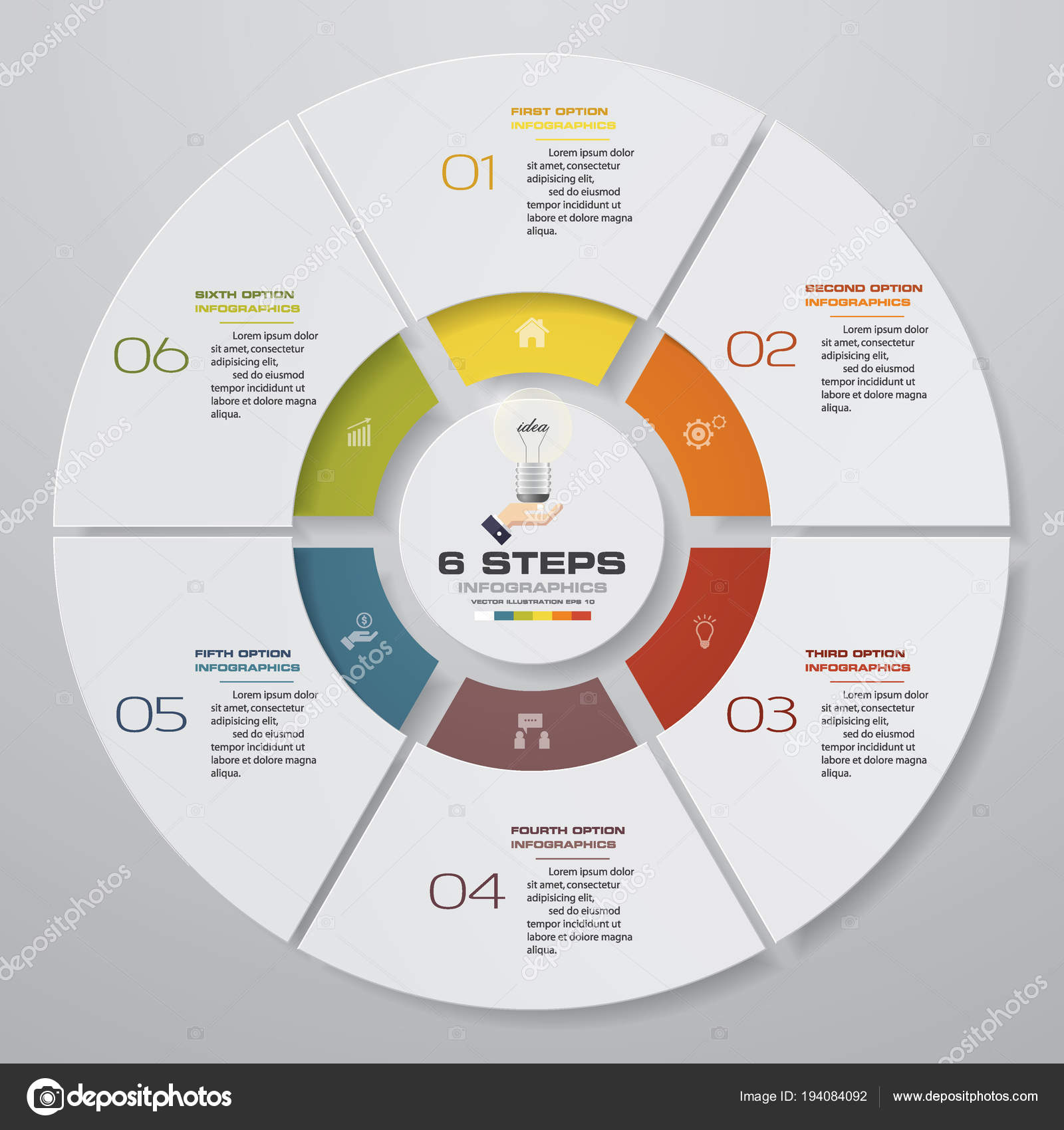 Modern Steps Process Simple Editable Pie Chart Design Infographic ...