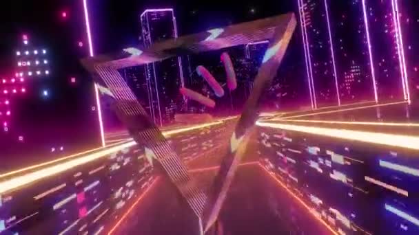 80S Retro Synthwave Style Rendering Animation Loop — Stock Video © FactaNonVerbaDesigns #581388632