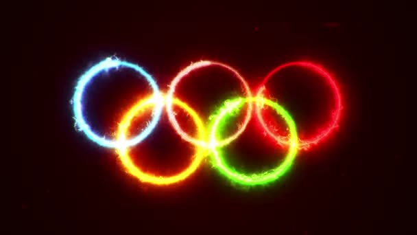 Animation Fire Energy Rings Logo Olympic Games Animation Seamless Loop ...