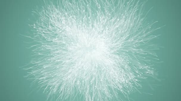 Abstract Turquoise Background Animation Slow Moving White Particles ...