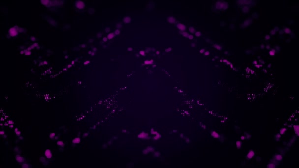 Abstract Technology Background Animation Purple Flickering Dots ...