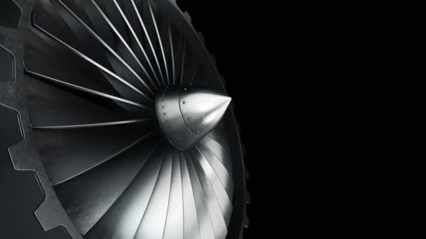 Animation Rotating Jet Engine Turbine Animation Seamless Loop — Stock ...