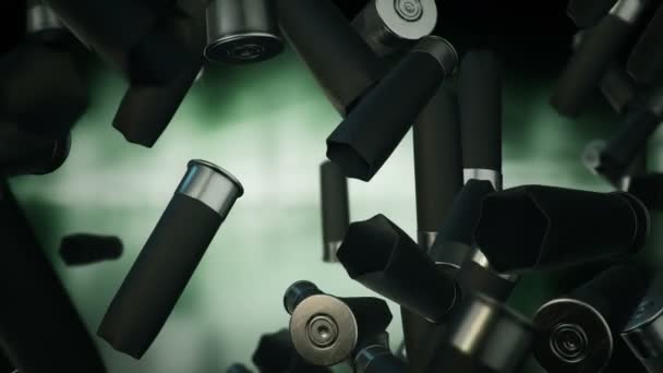 Animation Falling Bullets Different Calibers Dark Blurred Background ...