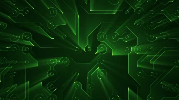 Abstract Technology Background Animation Circuit Electric Signal ...