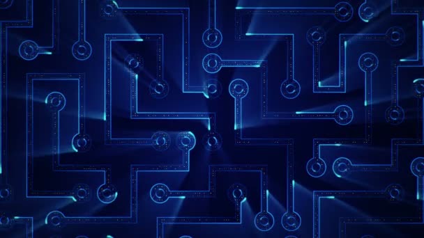 Abstract Technology Background Animation Circuit Electric Signal ...