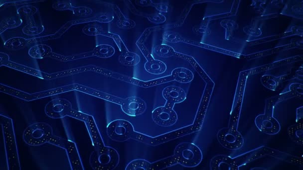 Abstract Technology Background Animation Circuit Electric Signal ...