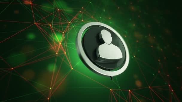 Animation Footage Person Icon Rotating Circle Technology Background ...