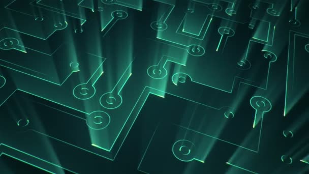 Abstract Technology Background Animation Circuit Electric Signal ...