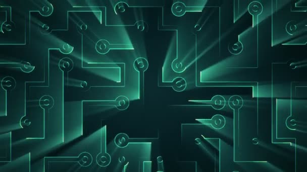 Abstract Technology Background Animation Circuit Electric Signal ...