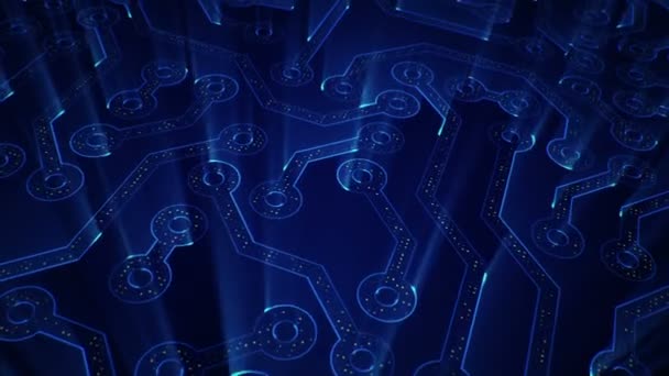 Abstract Technology Background Animation Circuit Electric Signal ...