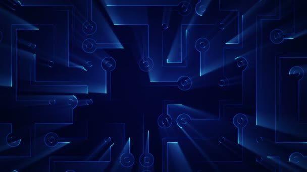 Abstract Technology Background Animation Circuit Electric Signal ...