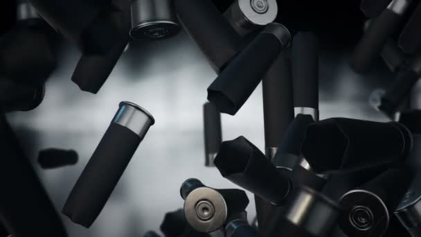 Animation Falling Bullets Different Calibers Dark Blurred Background ...