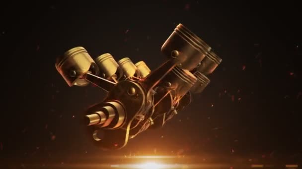 Animation Footage Four Cylinders Engine Animation Seamless Loop Stock ...